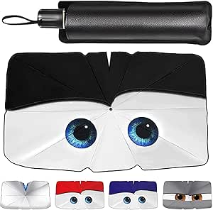 Sonnenschutz Auto Frontscheibe, Sonnenblende Auto mit Augendesign, Auto ...