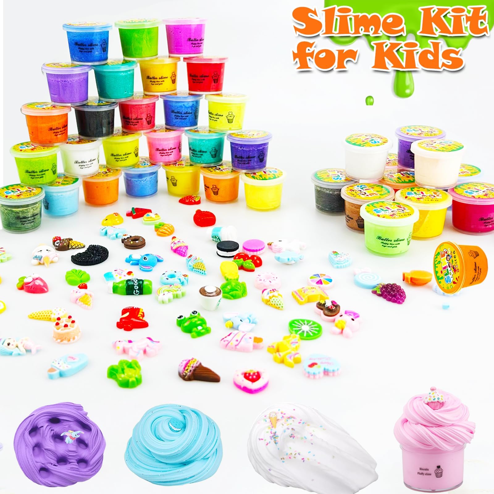 Mini Scented Slime Kit For Kids Party Favors 80-Piece Mini Butter Slime ...