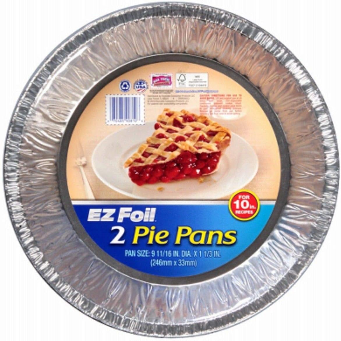 Amazon.com: EZ Foil Pie Tin Single Extra Large, 2 CT, Multicolor: Home ...