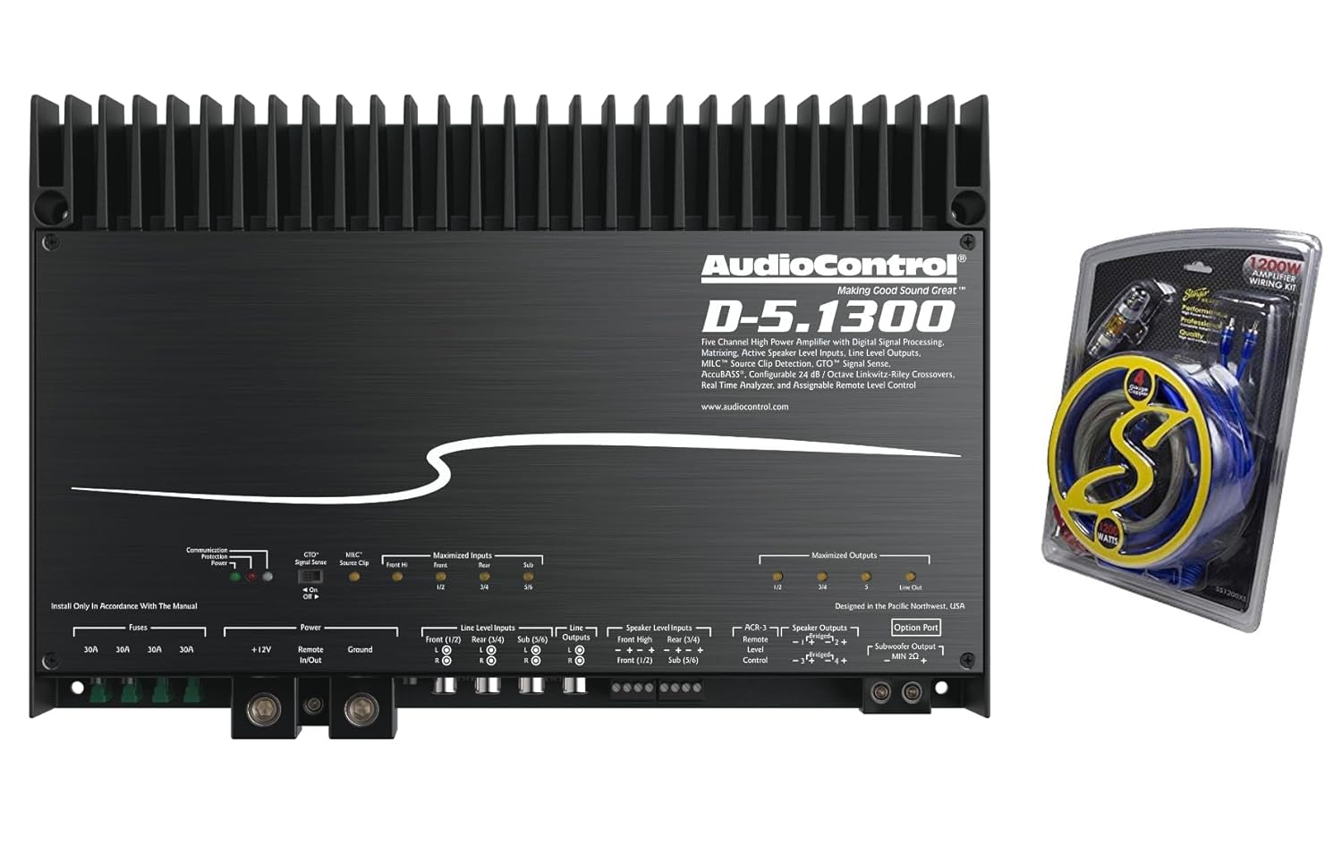 Amazon.com: AudioControl D-5.1300 High Power DSP Matrix 5-Channel/Multi ...