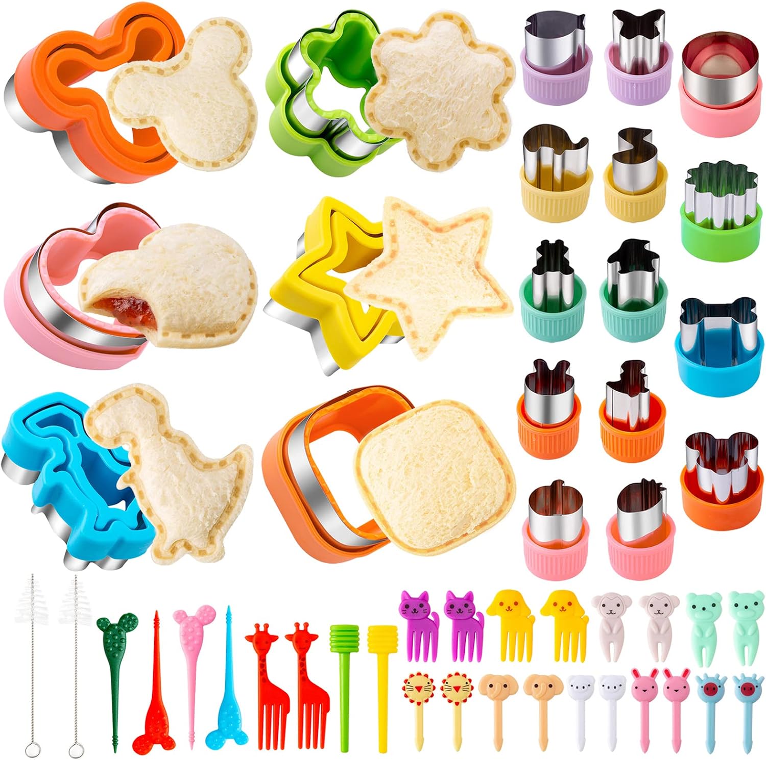 Amazon.com: Sandwich Cutter for Kids 48 Pcs (LARGE), Nifogo Sandwich ...