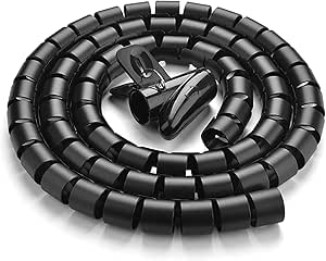 Oasisgalore Spiral Wrap Cable Tube for TV PC Wire Manage, Tube Cord ...