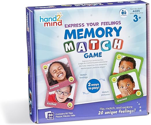 Amazon.com: hand2mind Express Your Feelings Memory Match Game, Emotion ...