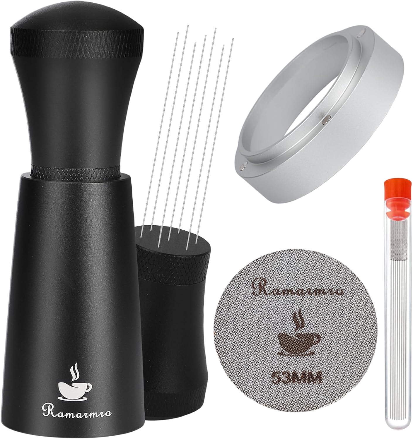 WDT Espresso Distribution Tools,54mm Espresso Dosing Funnel, 0.35mm 316 ...