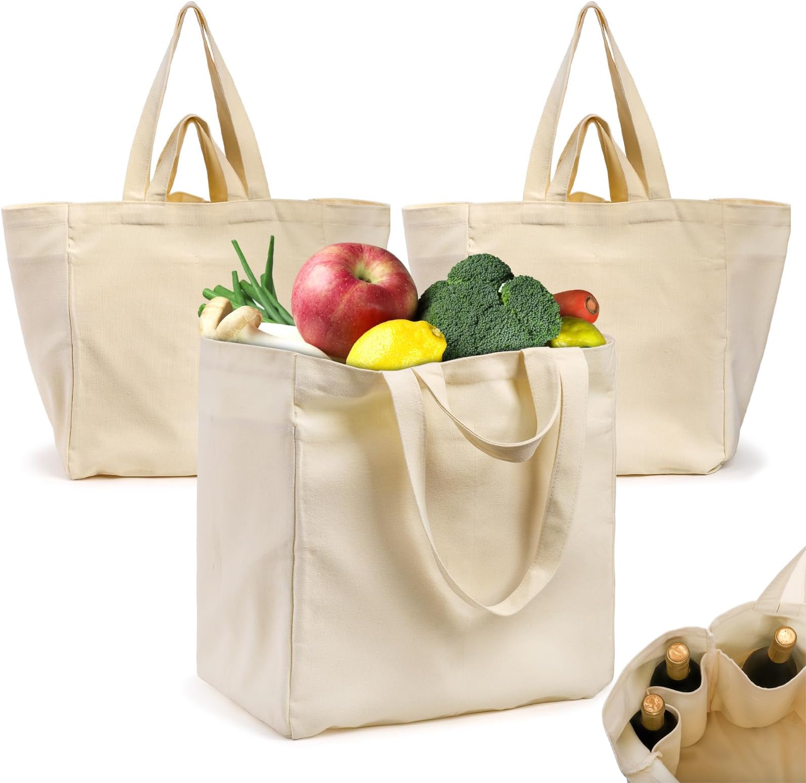 Amazon.com: Best Cloth Tote Shopping Bags Heavy Duty & Premium ...