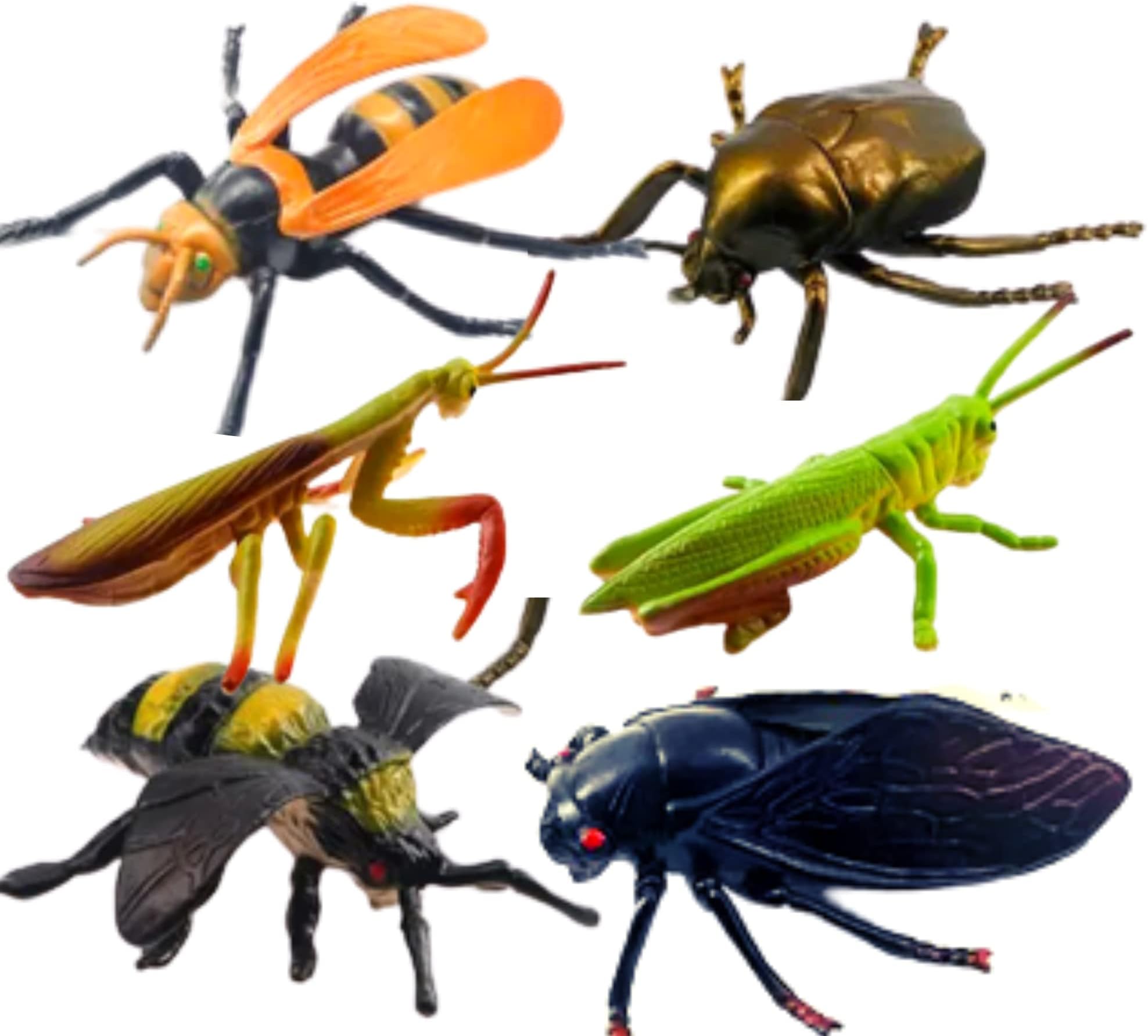 Buy BEAU STUTI 6-Piece Animal Figures Action Models Toy Set - Rubber ...