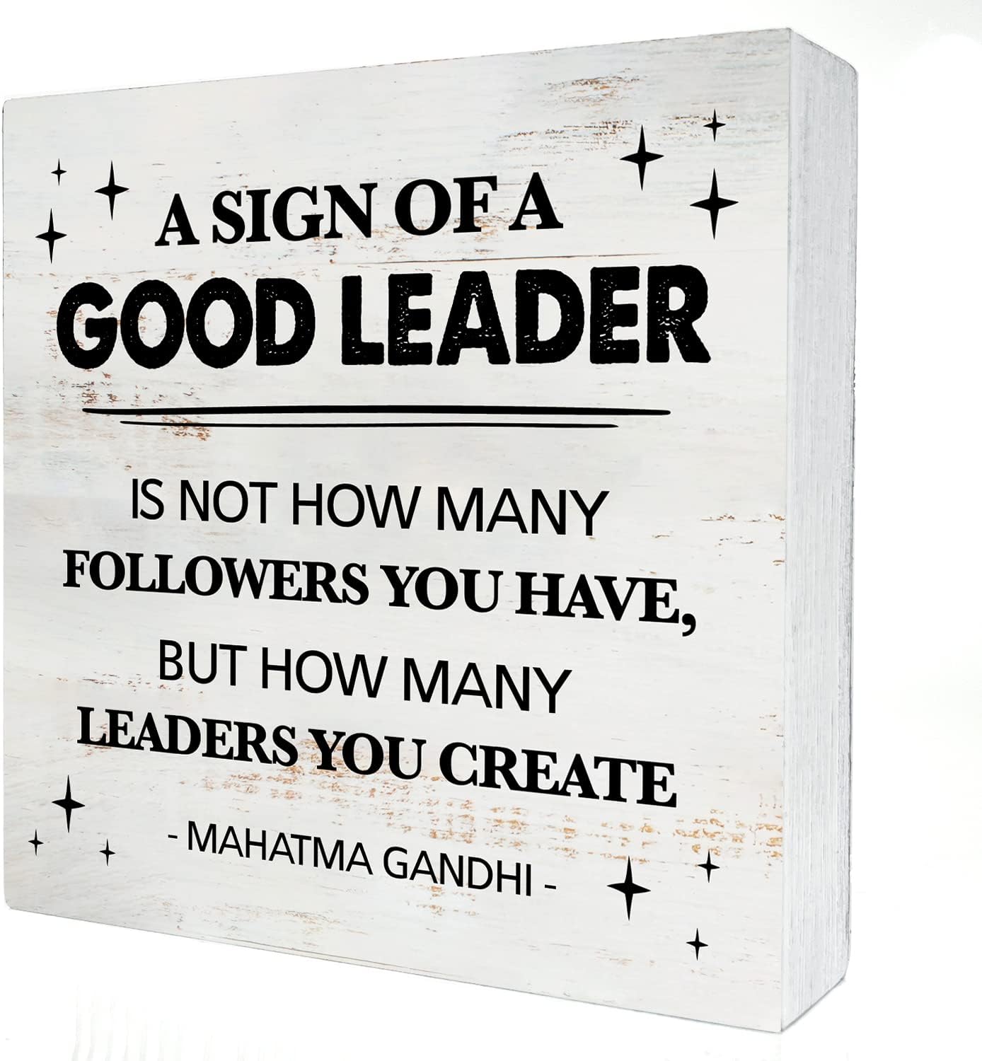 Amazon.com: a Sign of a Good Leader Wood Box Sign Decor Rustic ...