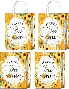 Amazon.com: Tyndallrays 16Pcs Happy Bee One First Bee Day Decorations ...