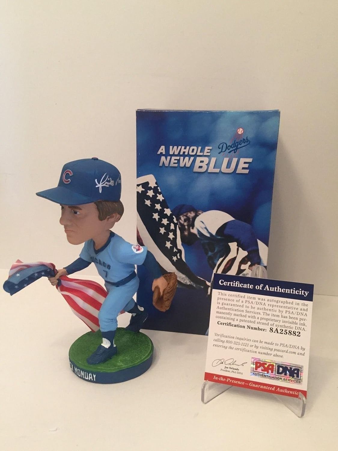 Rick Monday Signed Cubs Baseball Bobblehead Bobble *Saving The Flag PSA ...