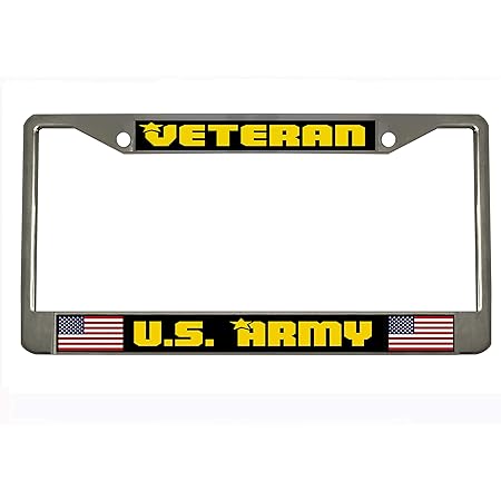 Amazon.com: Veteran U.S. Army Chrome License Plate Frame : Automotive