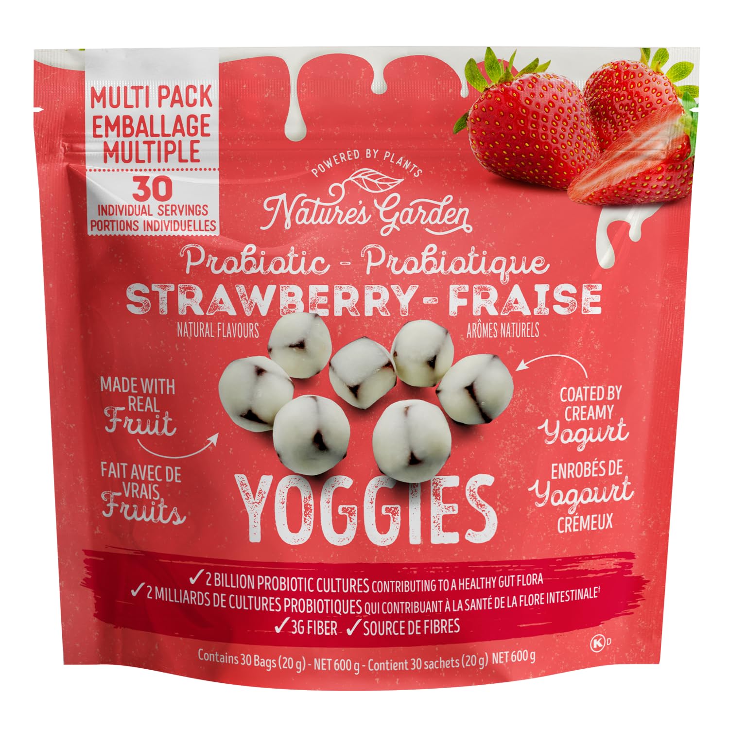 Amazon.com: Nature's Garden Probiotic Strawberry Yoggies, 21oz (30 x 0 ...