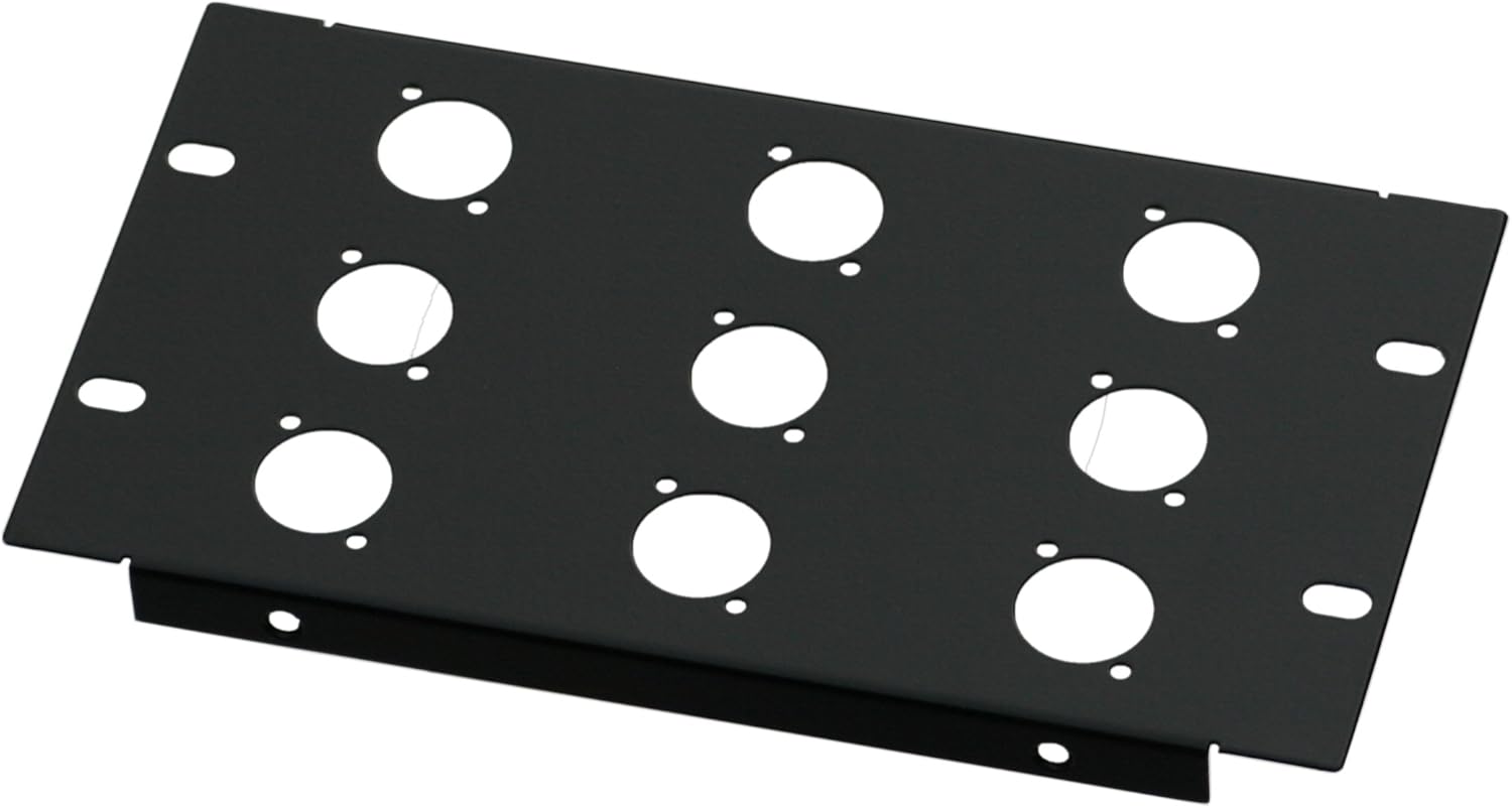 AllMetalParts 2 X 3U Half-Rack 9 XLR Hole Panel [PC] : Amazon.co.uk ...
