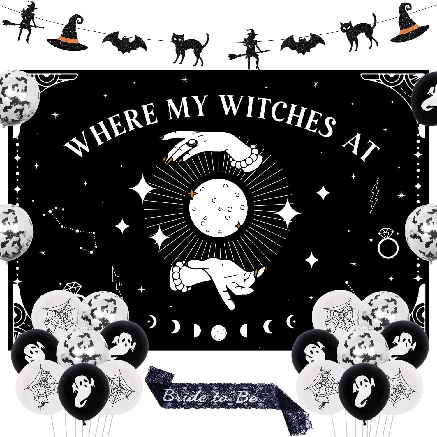 Amazon.com: Halloween Where My Witches at Bachelorette Party ...