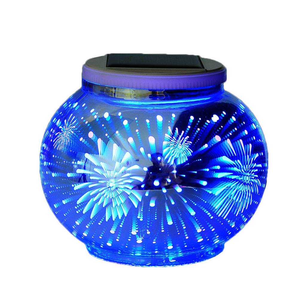 Color Changing Solar Powered Glass Ball Led Garden Lights, Rechargeable ...