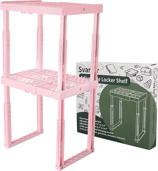 Amazon.com: Svartur Locker Shelf Adjustable Height and Width, Pink ...