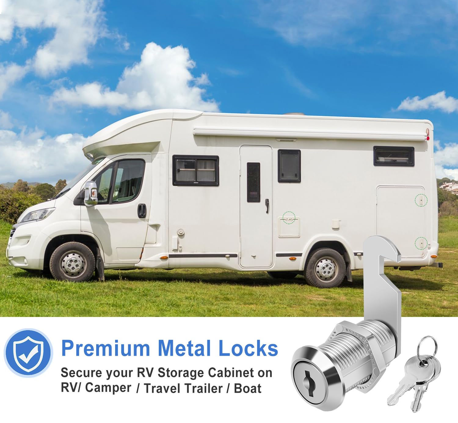 Snapklik.com : Lock Set, 4 Pack 1-1/8" Cabinet Keyed Alike Locks, Zinc ...