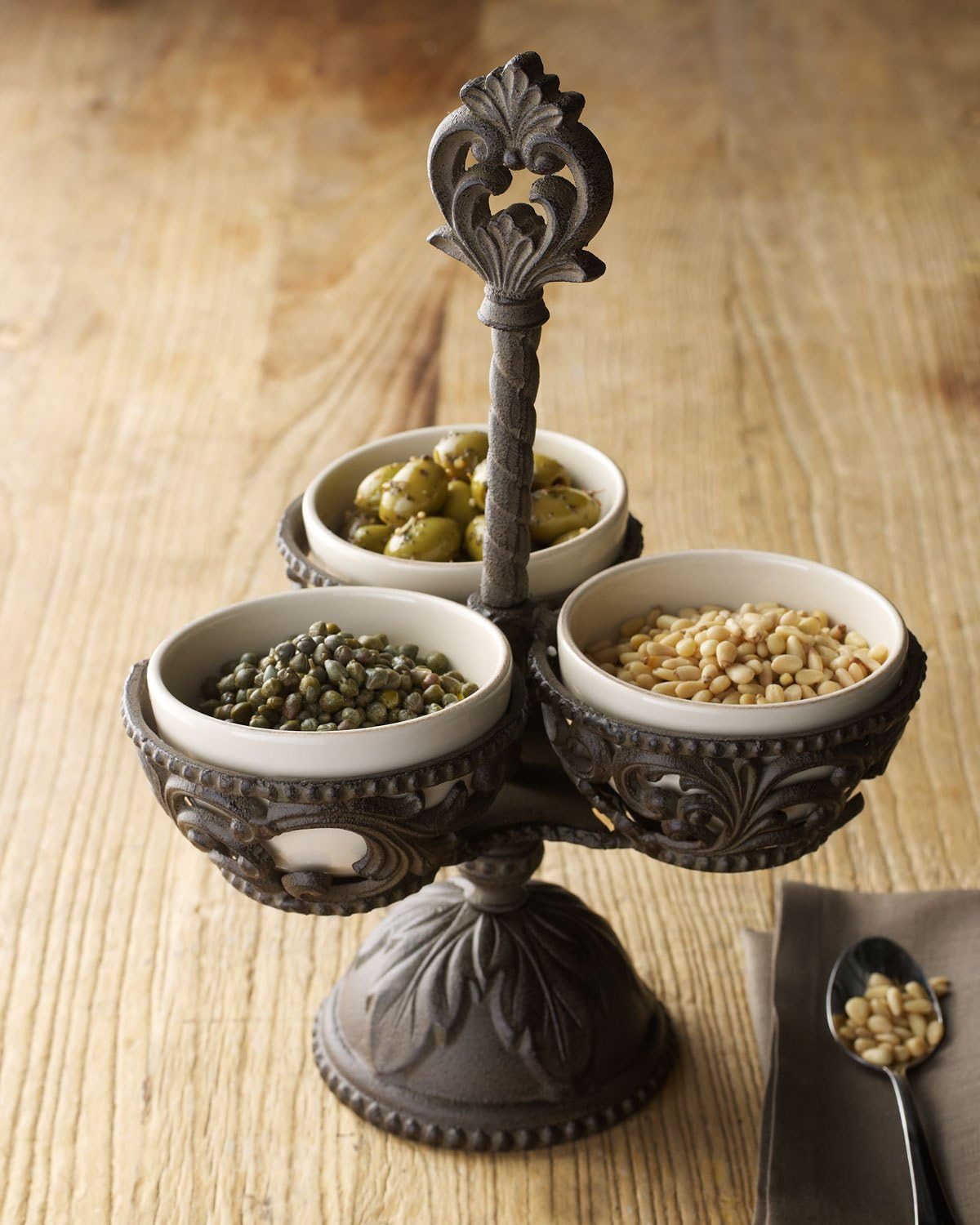 Amazon.com | Metal and Ceramic Condiment Server: Flatware Serving ...