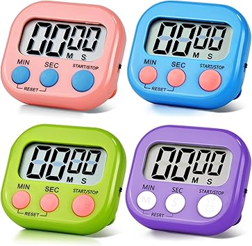 Amazon.com: 4 Pack Digital Kitchen Timer Magnetic Digital Timer with ...