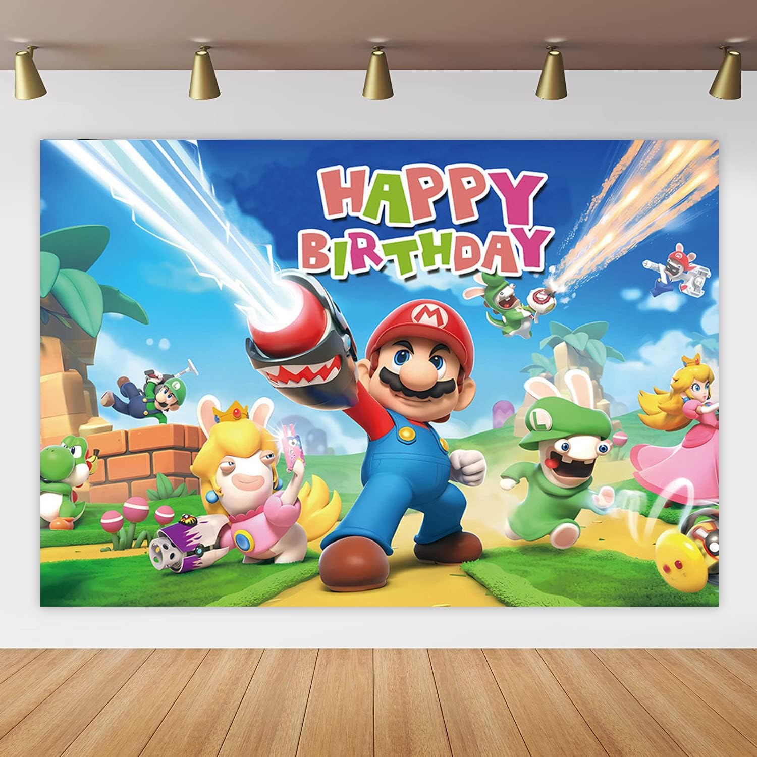Mario Brothers Backdrop,Mario Brothers Themes Party Background Photo ...