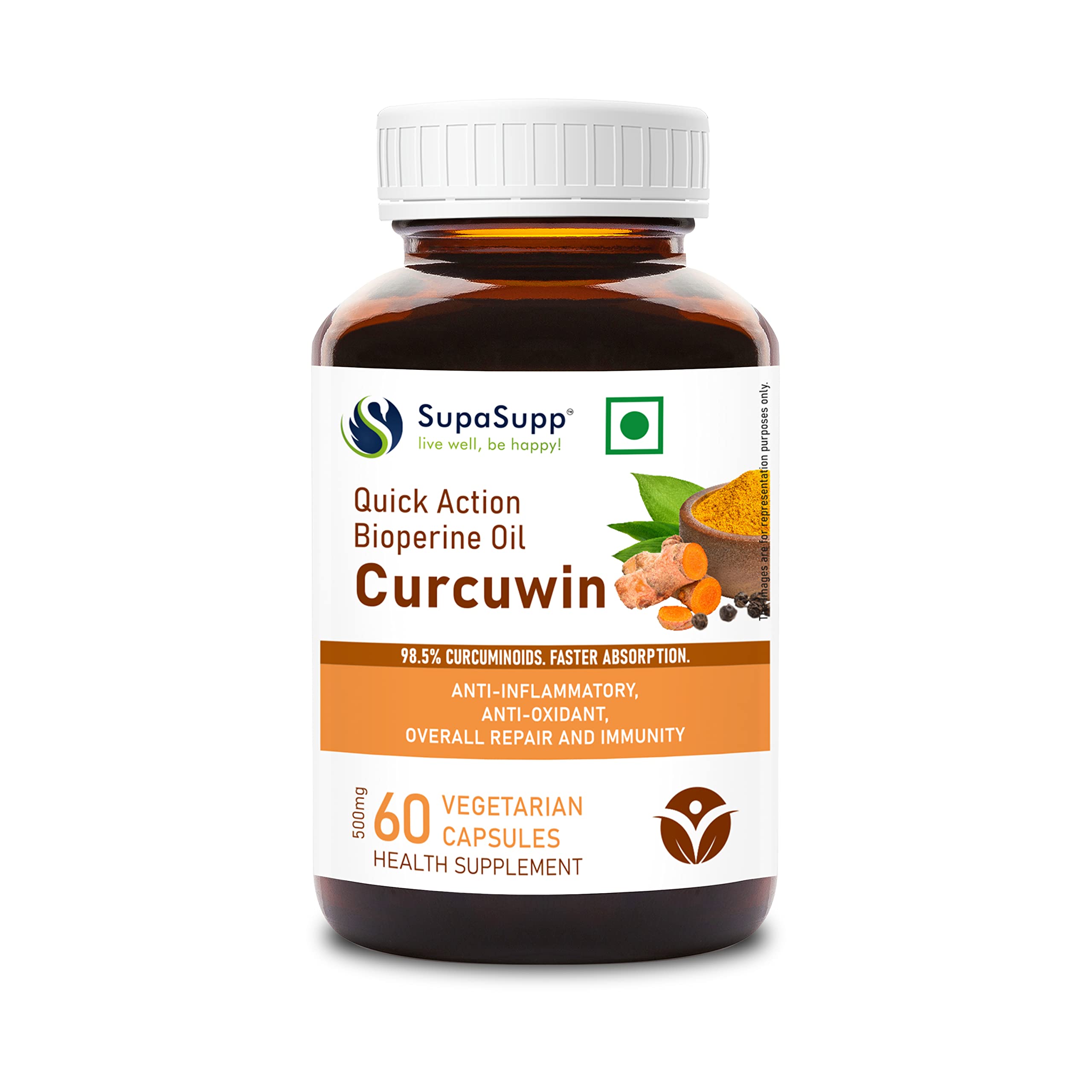 SupaSupp Quick Action Bioperine Oil Curcuwin | Anti-Inflammatory, Anti ...