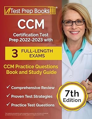 Buy CCM Certification Test Prep 2022-2023 with 3 Full-Length Exams: CCM ...