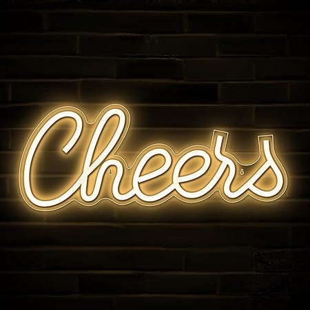 Amazon.com : ATOLS Cheers Neon Sign for Home Bar, Battery or USB ...