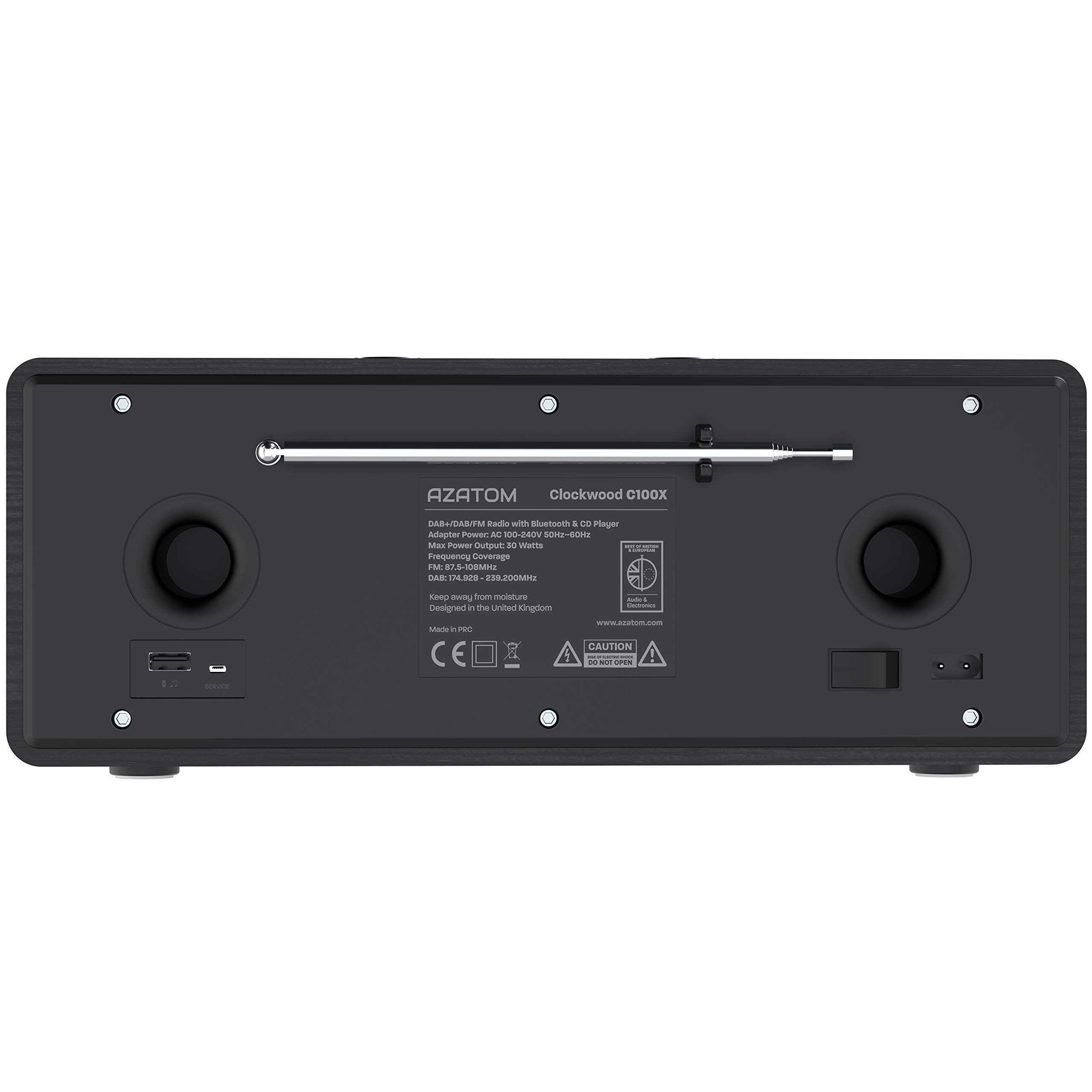 AZATOM CL100X DAB DAB+ FM Radio Stereo Hi-Fi Speaker System & CD Player ...