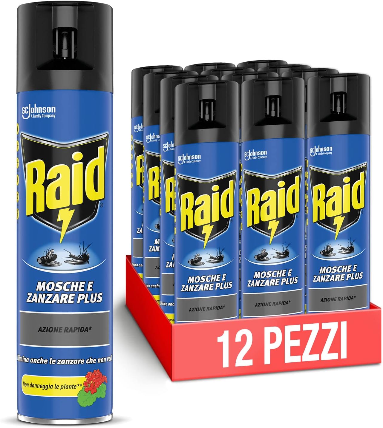 Raid Mosche e Zanzare Spray Insetticida, Antizanzare e Antimosche ...