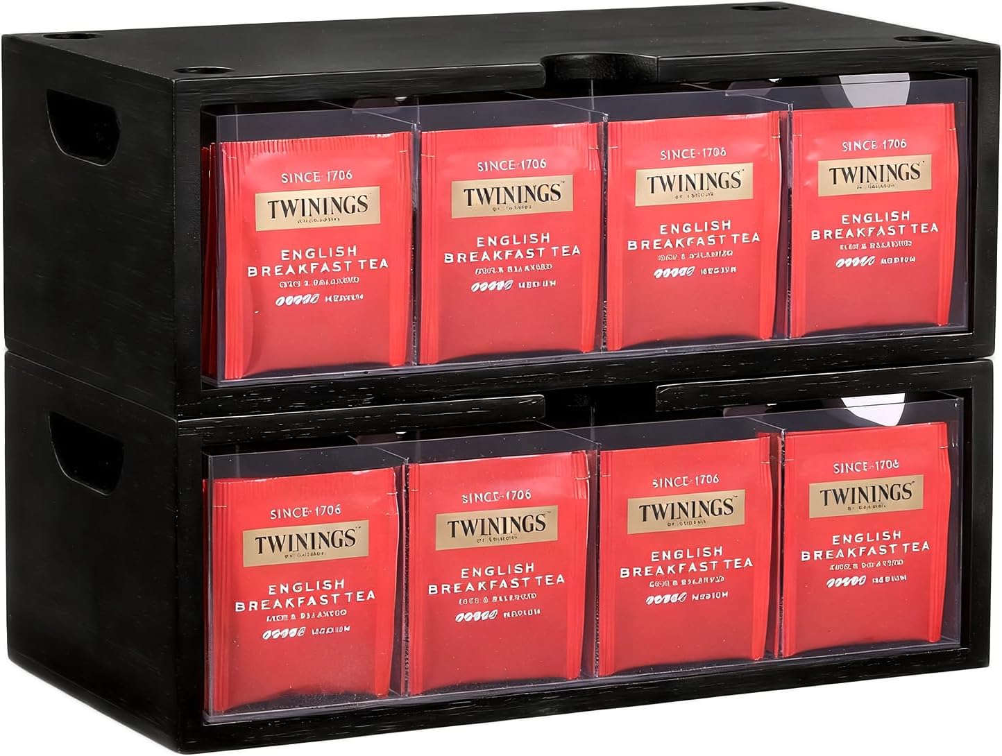 Amazon.com: Designed Bamboo tea box organizer Tea Bag Organizer, Large ...