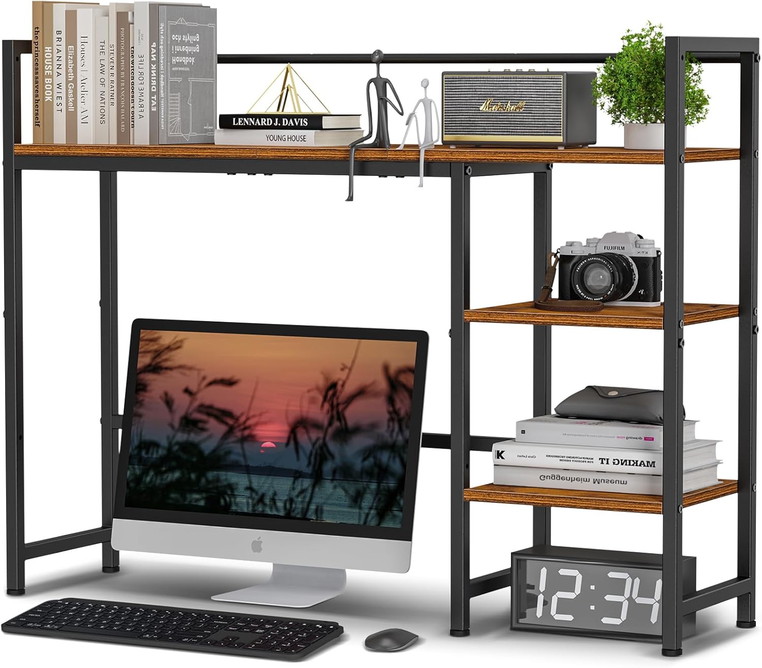 Amazon.com: Snughome Desk Shelf, 38.6" Desktop Organizer Shelf, Desk ...