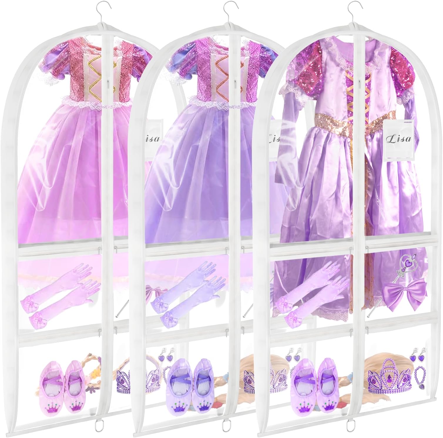 Amazon.com: 40 Inch Dance Garment Bags (3 Pack) – Clear PVC Costume ...