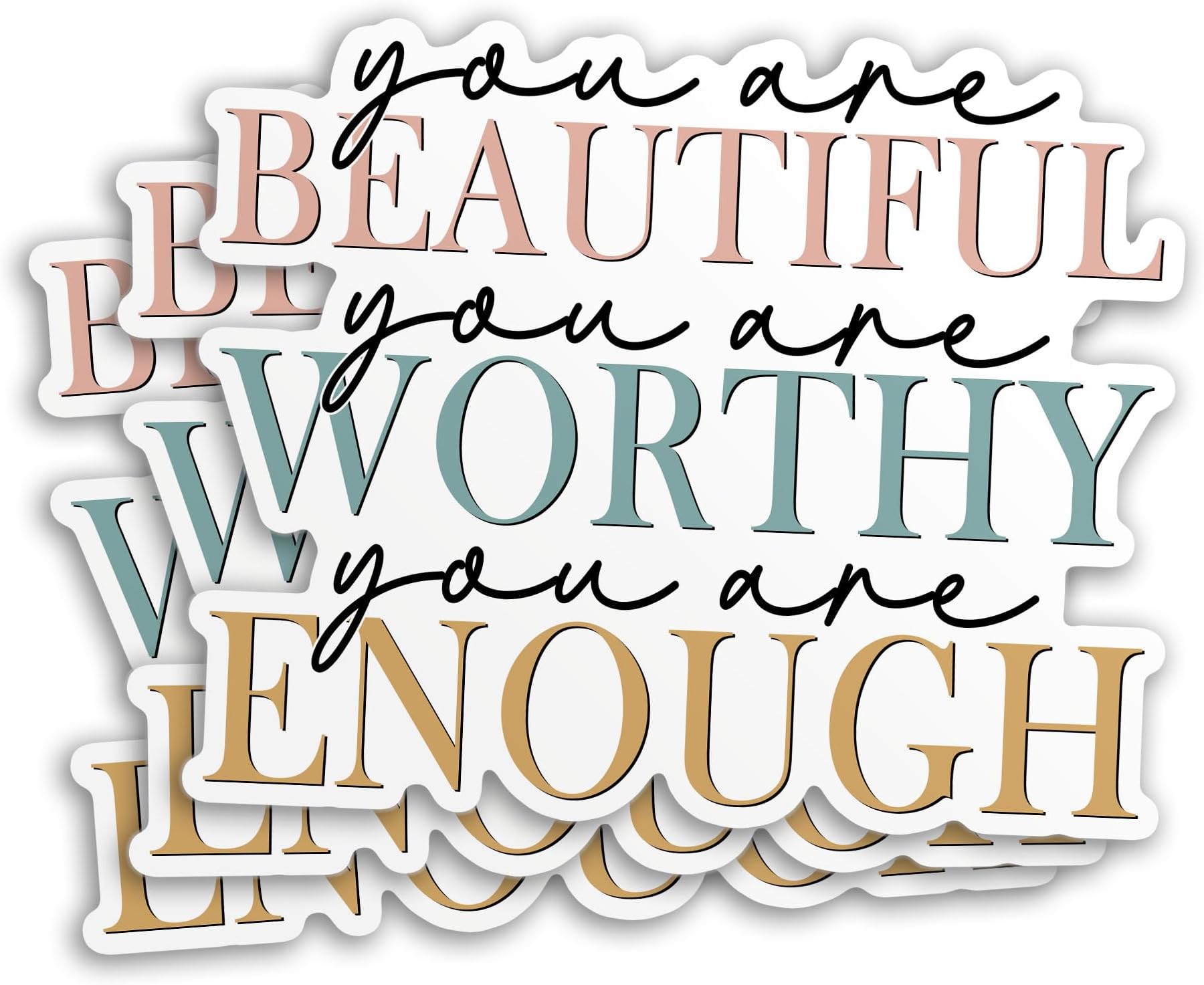 Amazon.com: You Are Beautiful Stickers - Inspirational Sticker Pack ...