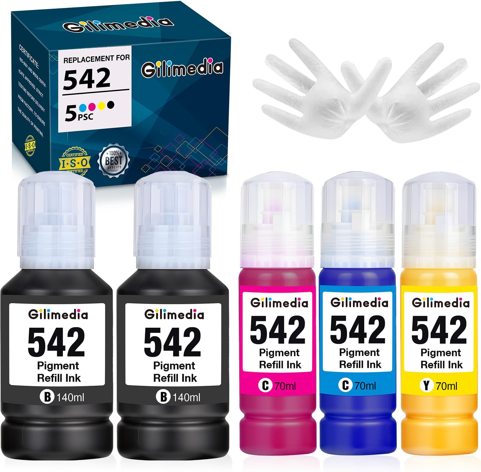 Amazon.com: EPSON 542 EcoTank Ink Ultra-high Capacity Bottle Cyan ...
