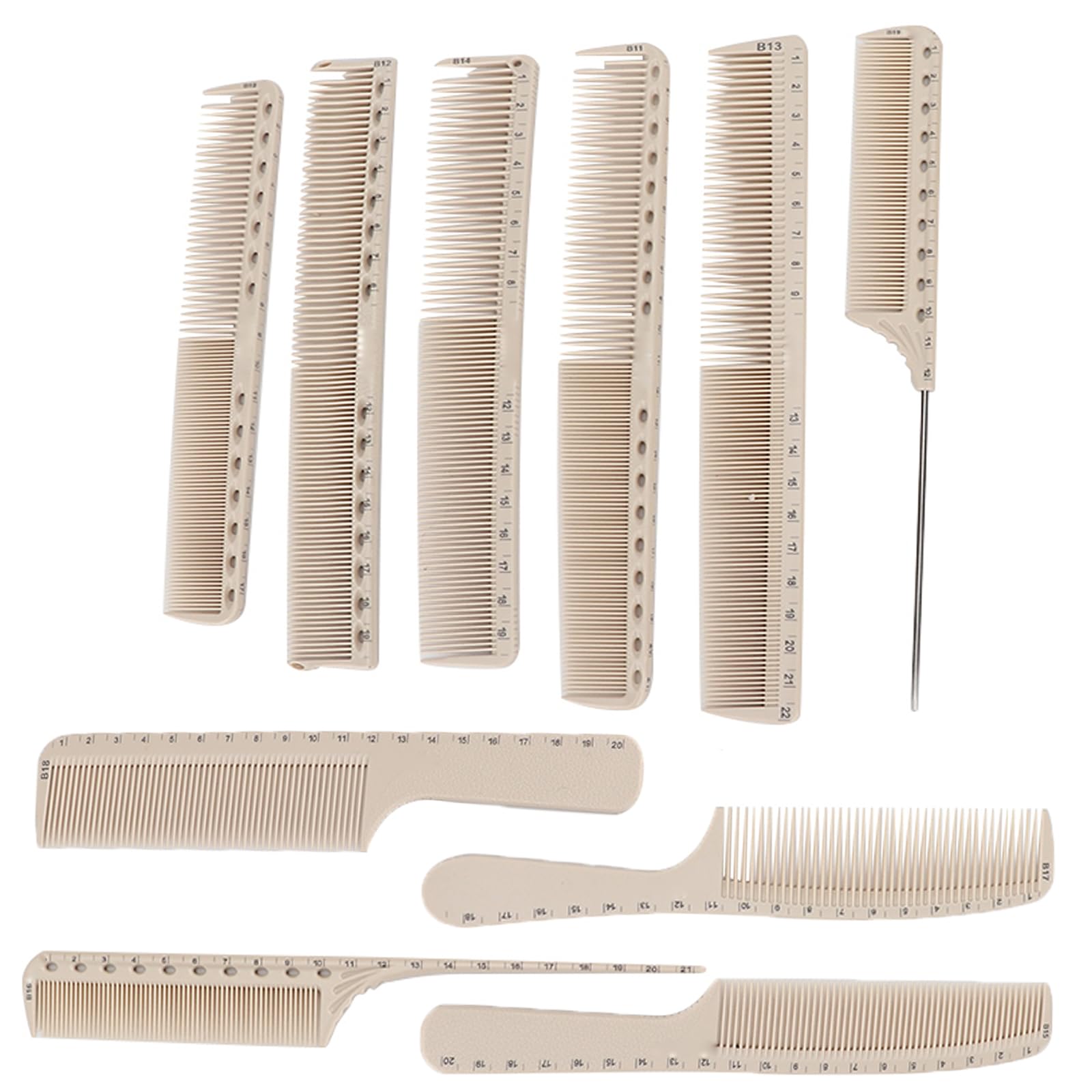 Snapklik.com : Comb Set, Hair Comb, 10pcs Carbon Fiber Hair Cutting Combs