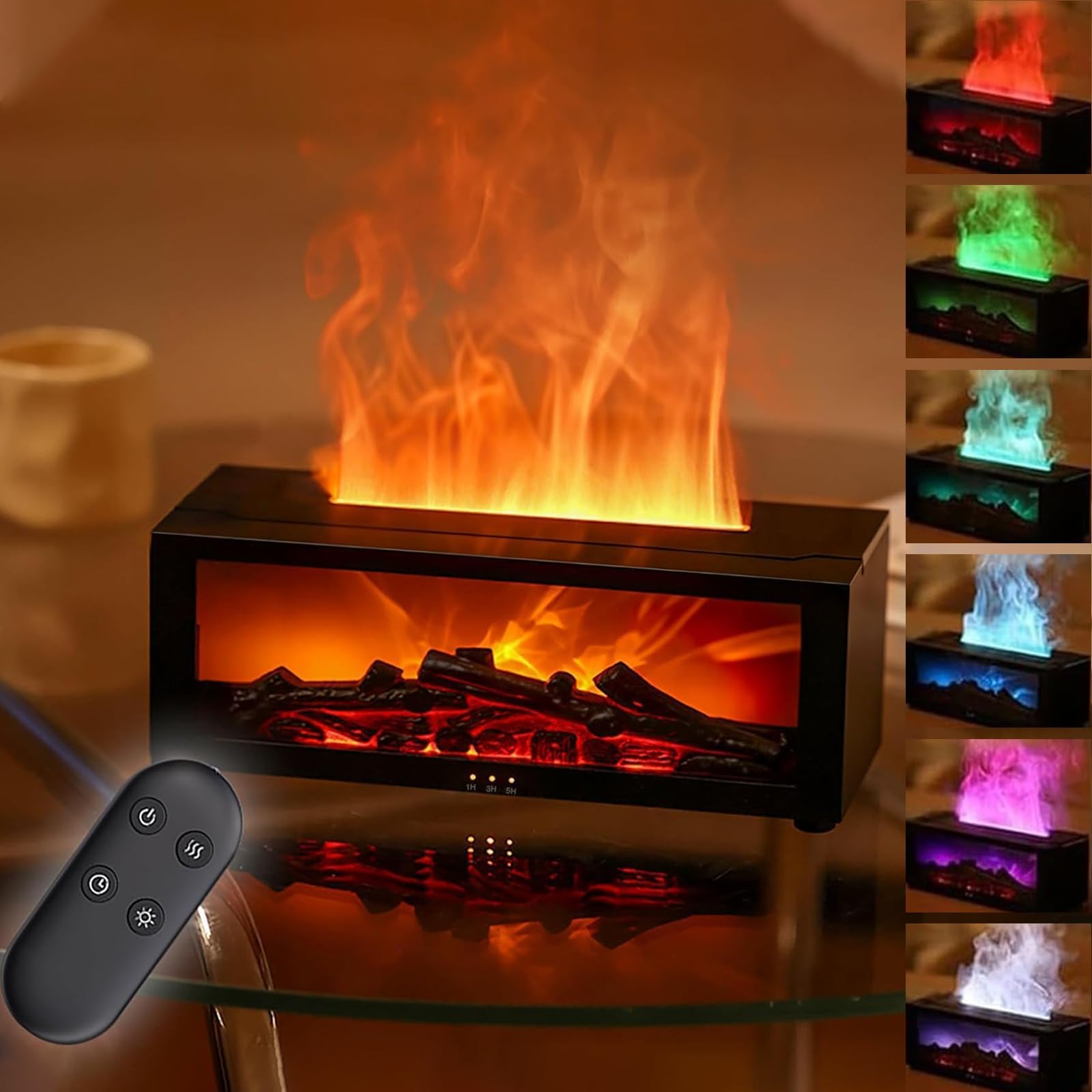 Fireplace Diffuser, Flame Fireplace Essential Oil Diffuser, 150ML ...