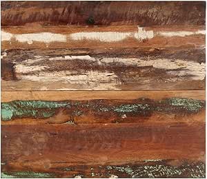 Rantry Rectangular Table Top 70x80 cm 25-27 mm Solid Reclaimed Wood ...