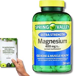 Amazon.com: Spring Valley Magnesium - 250 Count 400 mg Tablets ...