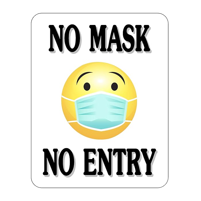 Buy No Mask No Entry Sign for Store Front or Business 8" x 10" Outdoor ...