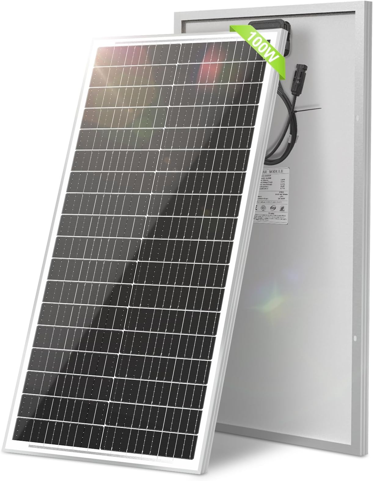 Amazon.com : Newpowa 100 Watts Monocrystalline 100W 12V Solar Panel ...