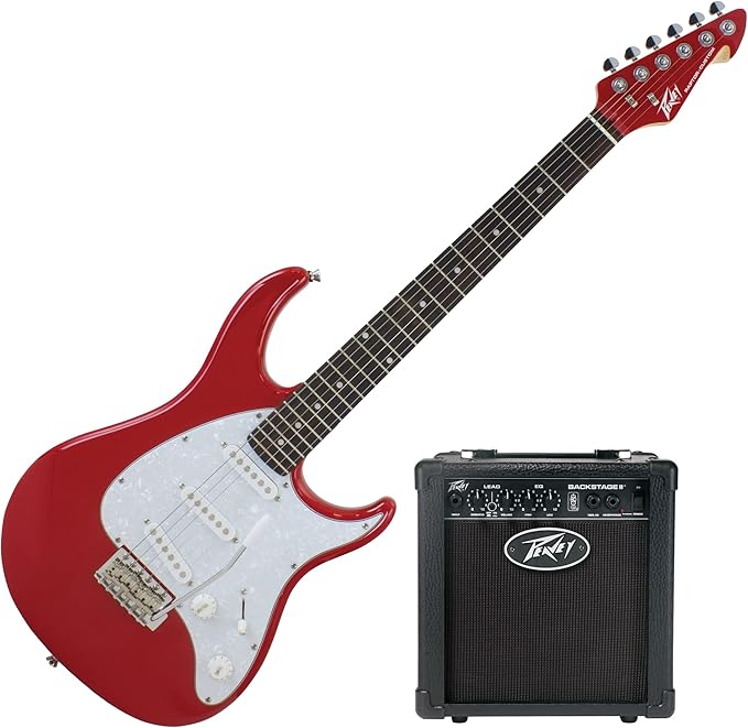 Amazon.com: Peavey Raptor® Custom Red Electric Guitar with Backstage ...