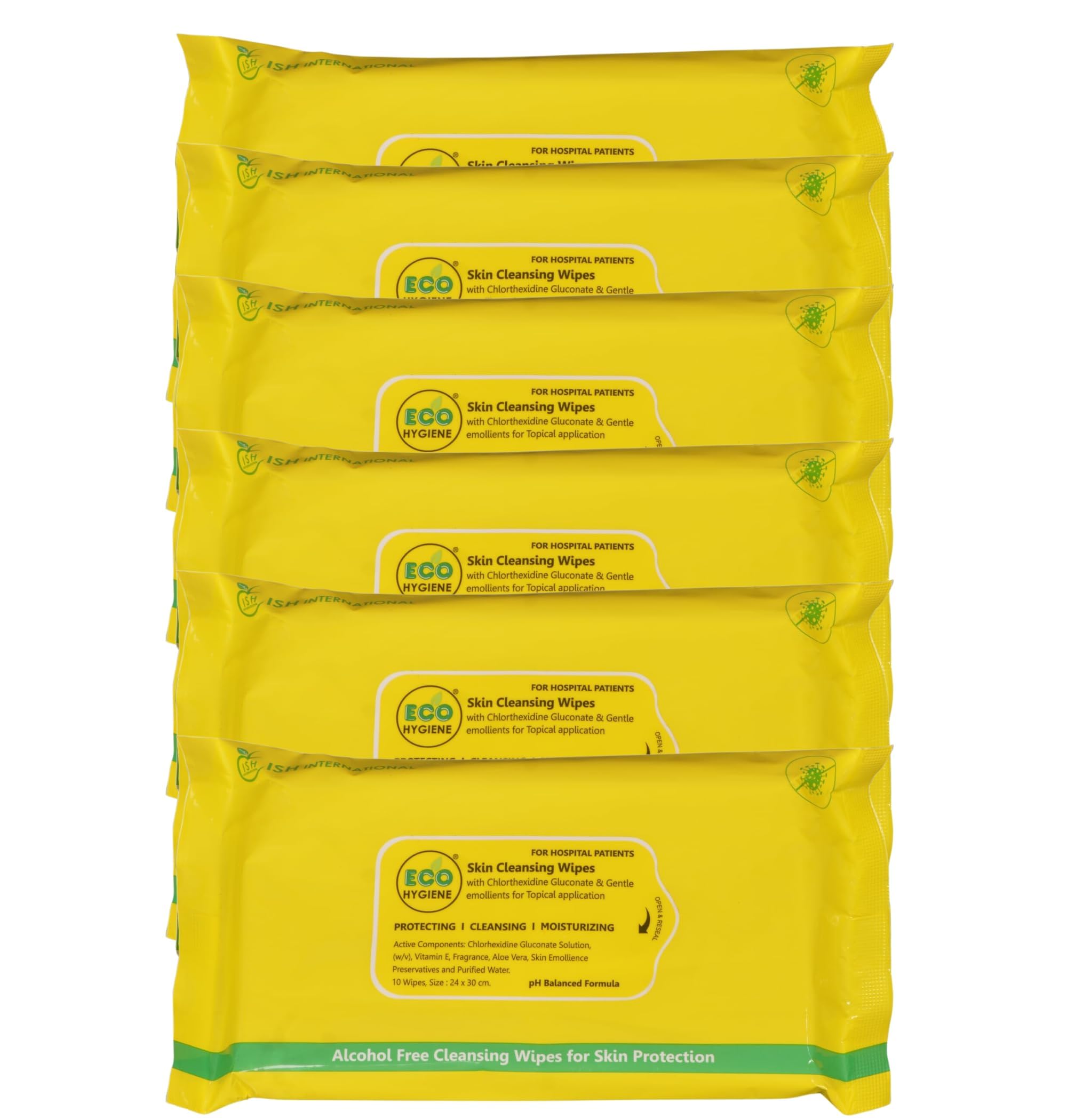 ECO HYGIENE Soft Body Cleansing Medicated Wet Bed Bath Wipes for Adults ...