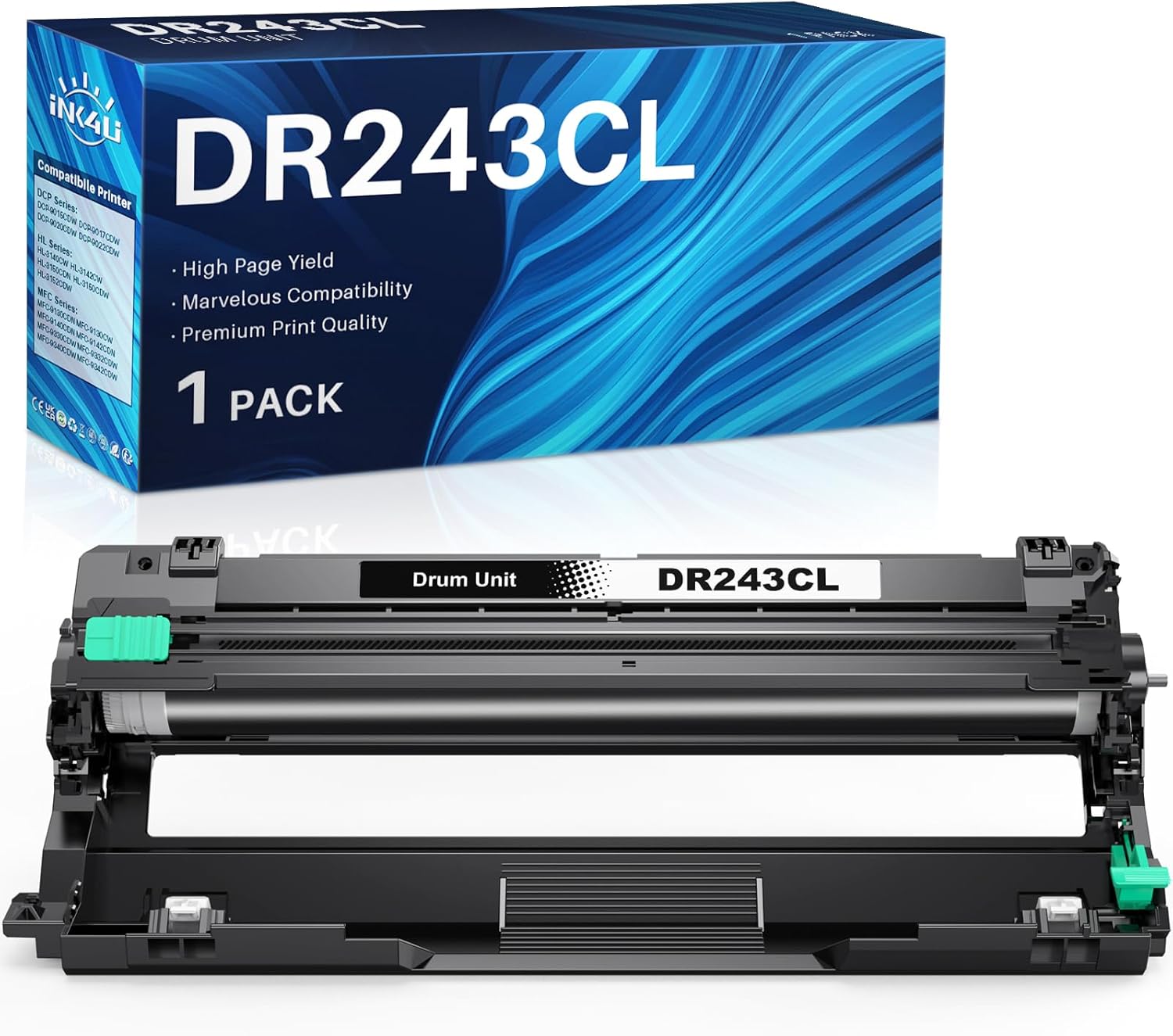Tambour DR243CL Compatible pour Brother DR243CL DR-243CL-bk Noir pour Brother DCP-L3550CDW DCP ...