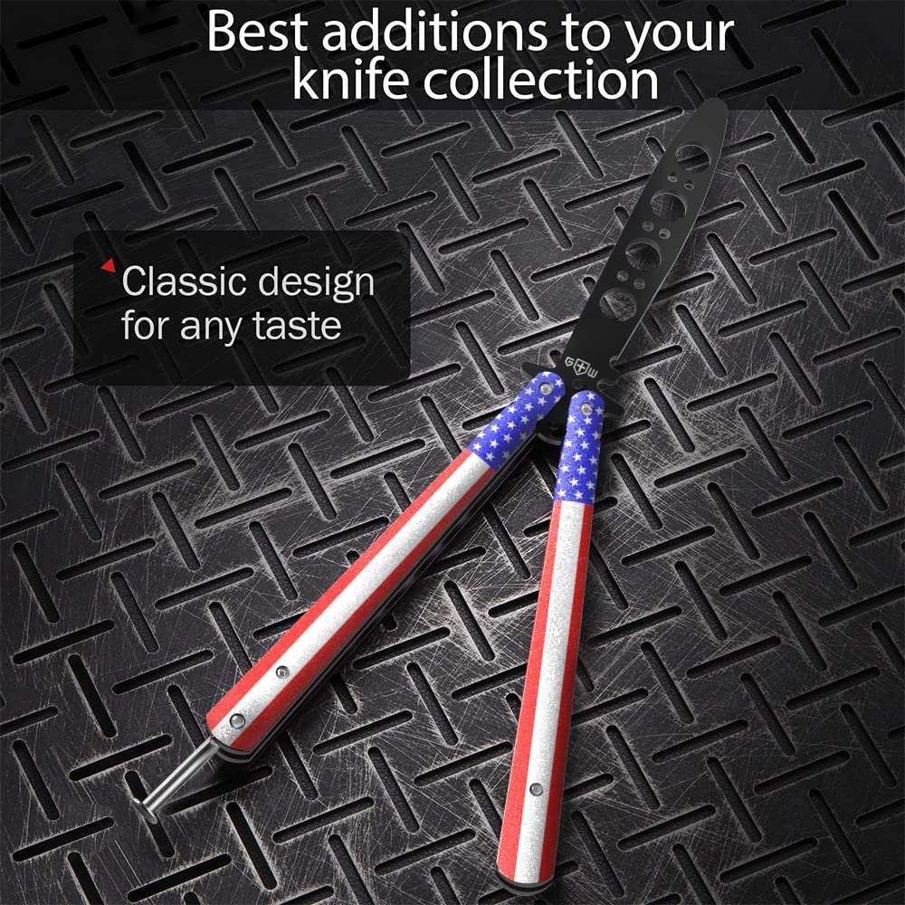 Butterfly Knife Trainer - American Patriot Balisong- Practice Butterfly ...