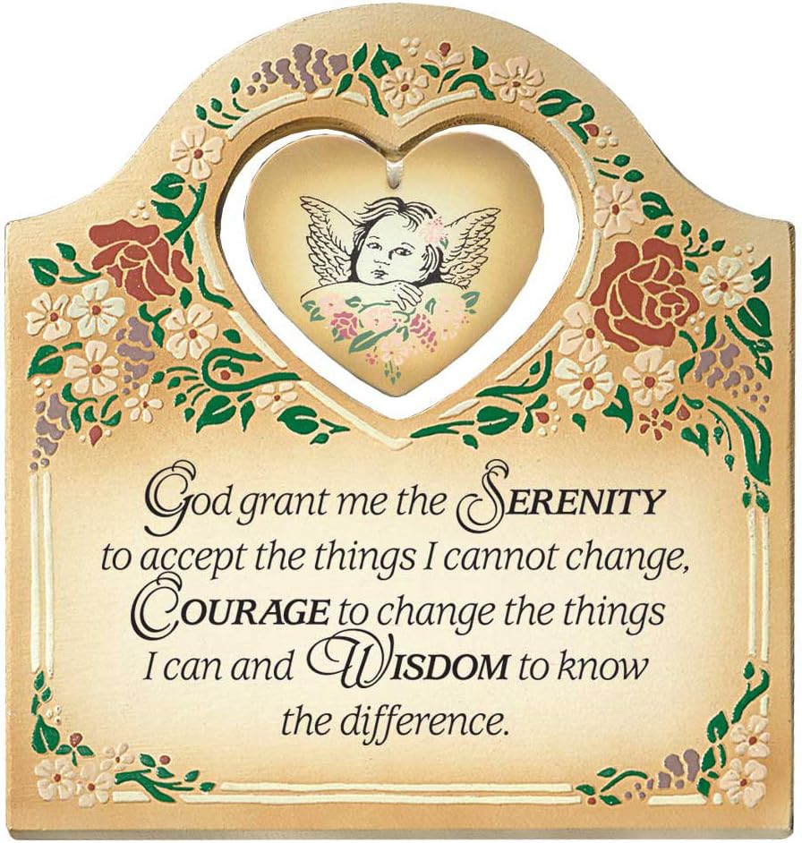 Amazon.com: Serenity Prayer Embossed Wood Plaque with Easel : Home ...