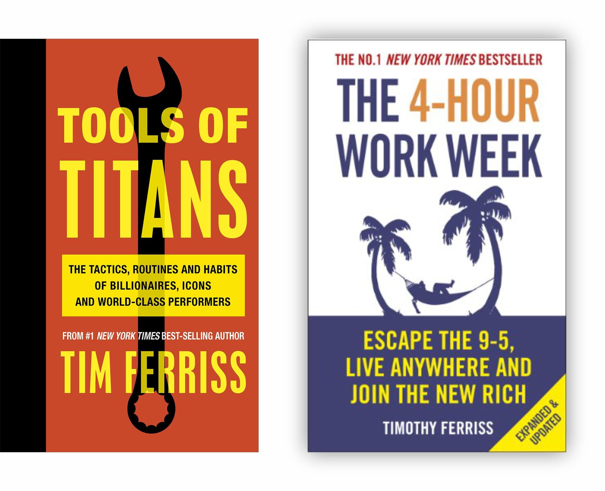 Timothy Ferriss 2 Books Collection Set (Tools of Titans and The 4-Hour ...