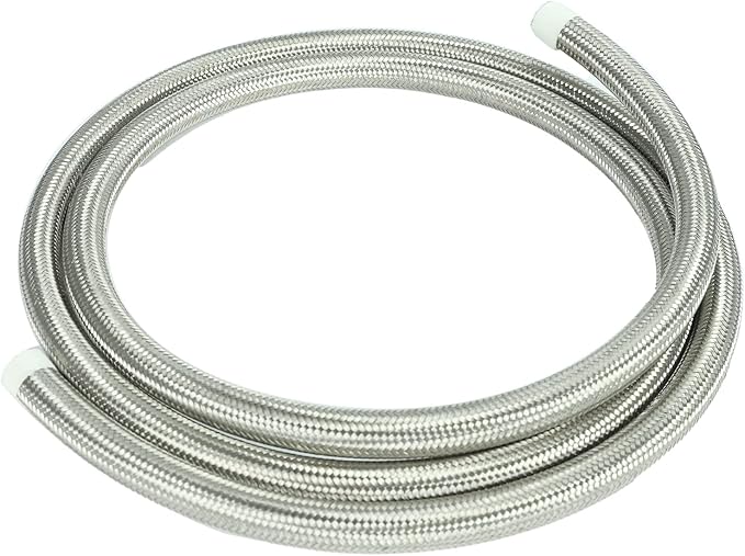 Amazon.com: Aikosin 5 Feet Silver AN6 6AN Nylon & Stainless Steel ...