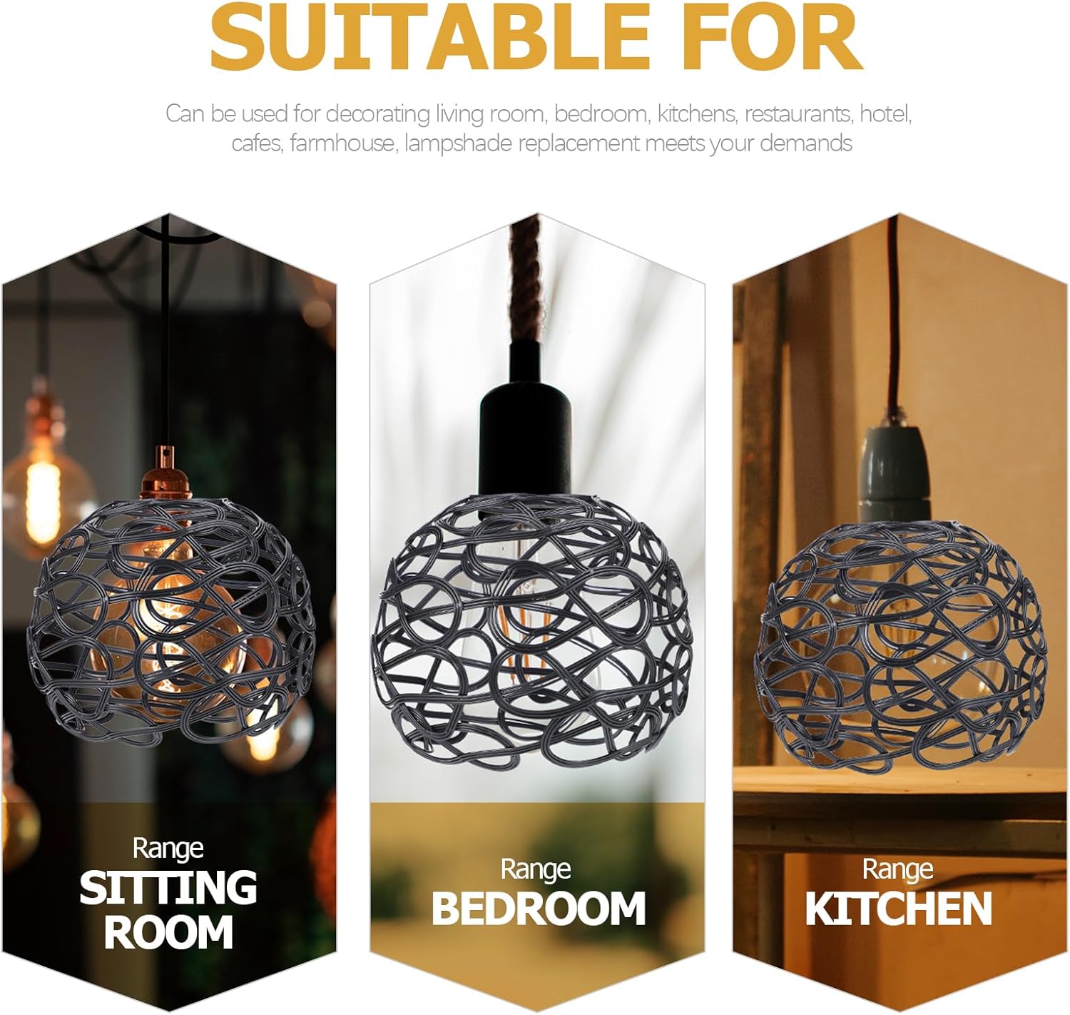 TEHAUX Protector de bombilla de metal, protector de lámpara, jaula de ...