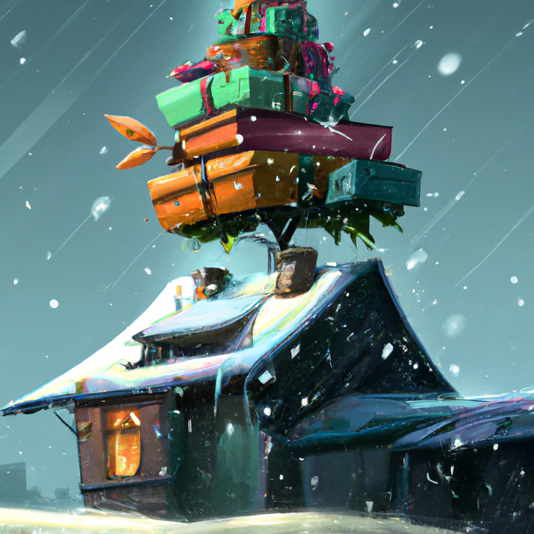 1 x Brand New Ginfonr 5D Diamond Painting Kits Gift Box Hut Full Drill ...