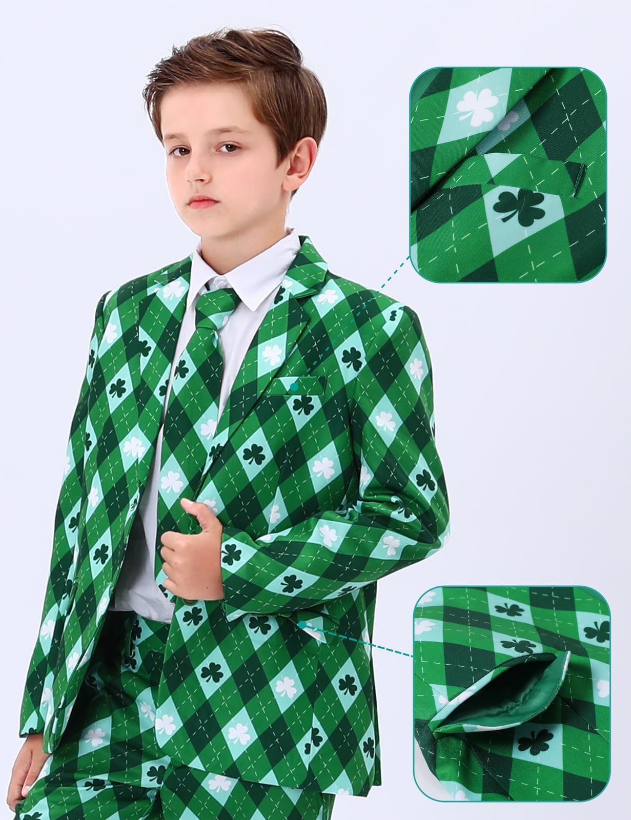 Snapklik.com : St Patricks Suit For Boys Irish Outfit Green Suits For ...