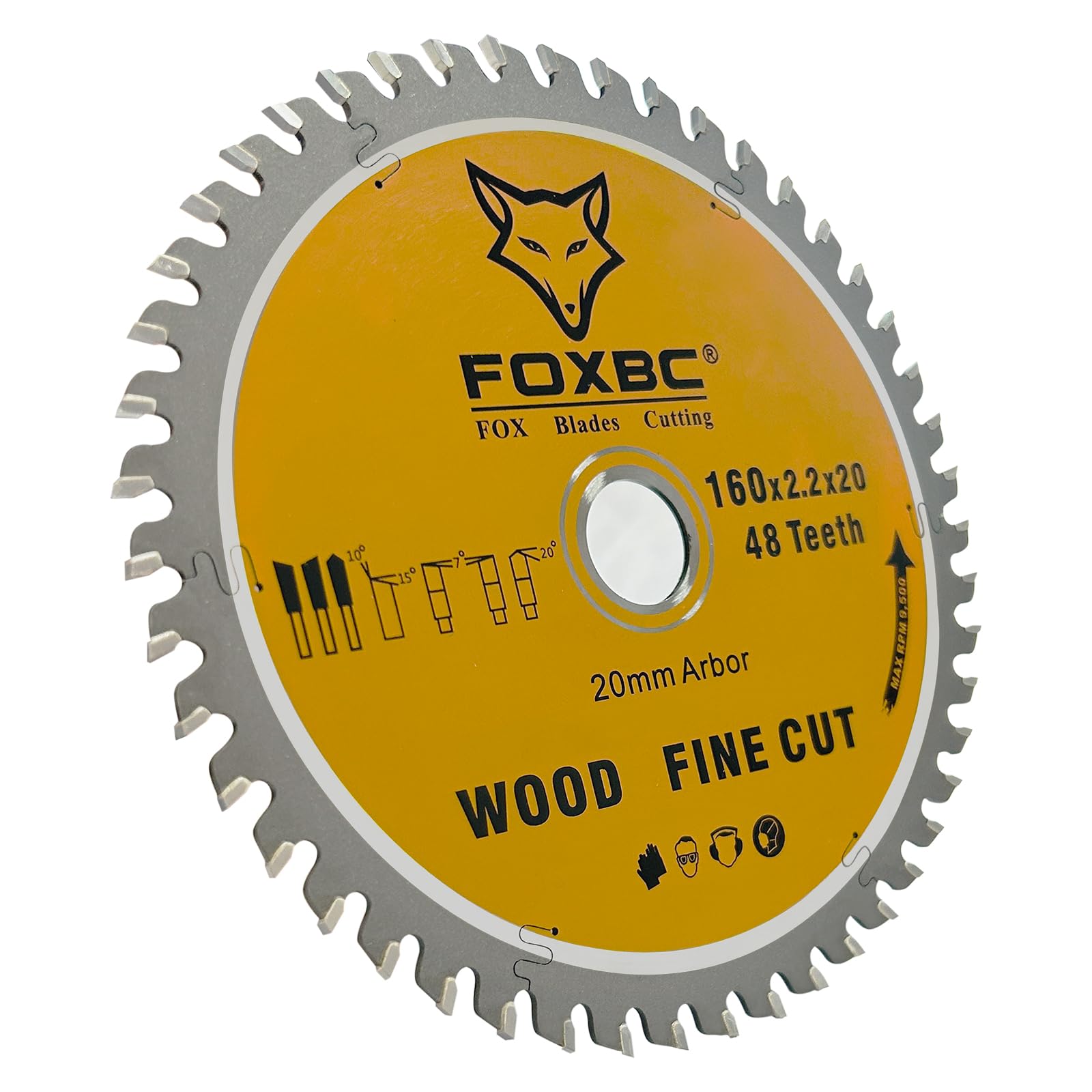 Snapklik.com : FOXBC 495377 Track Saw Blade 160x22x20mm 48 Tooth For ...